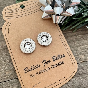 Bullet Stud Earrings , Bullet Jewelry,bullet Earrings, Stud Earrings - Etsy