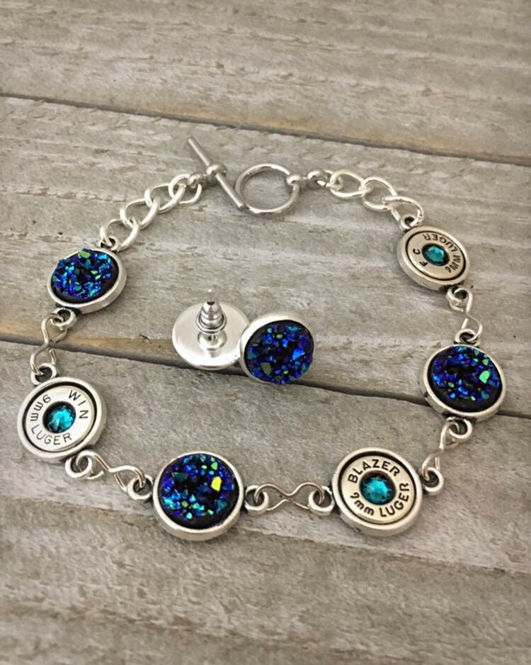 Druzy bracelet druzy jewelry druzy stud earrings and druzy | Etsy