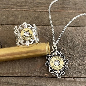 Bullet Ring, Bullet Necklace, Bullet Jewelry, Vintage Belle Bullet Ring ...