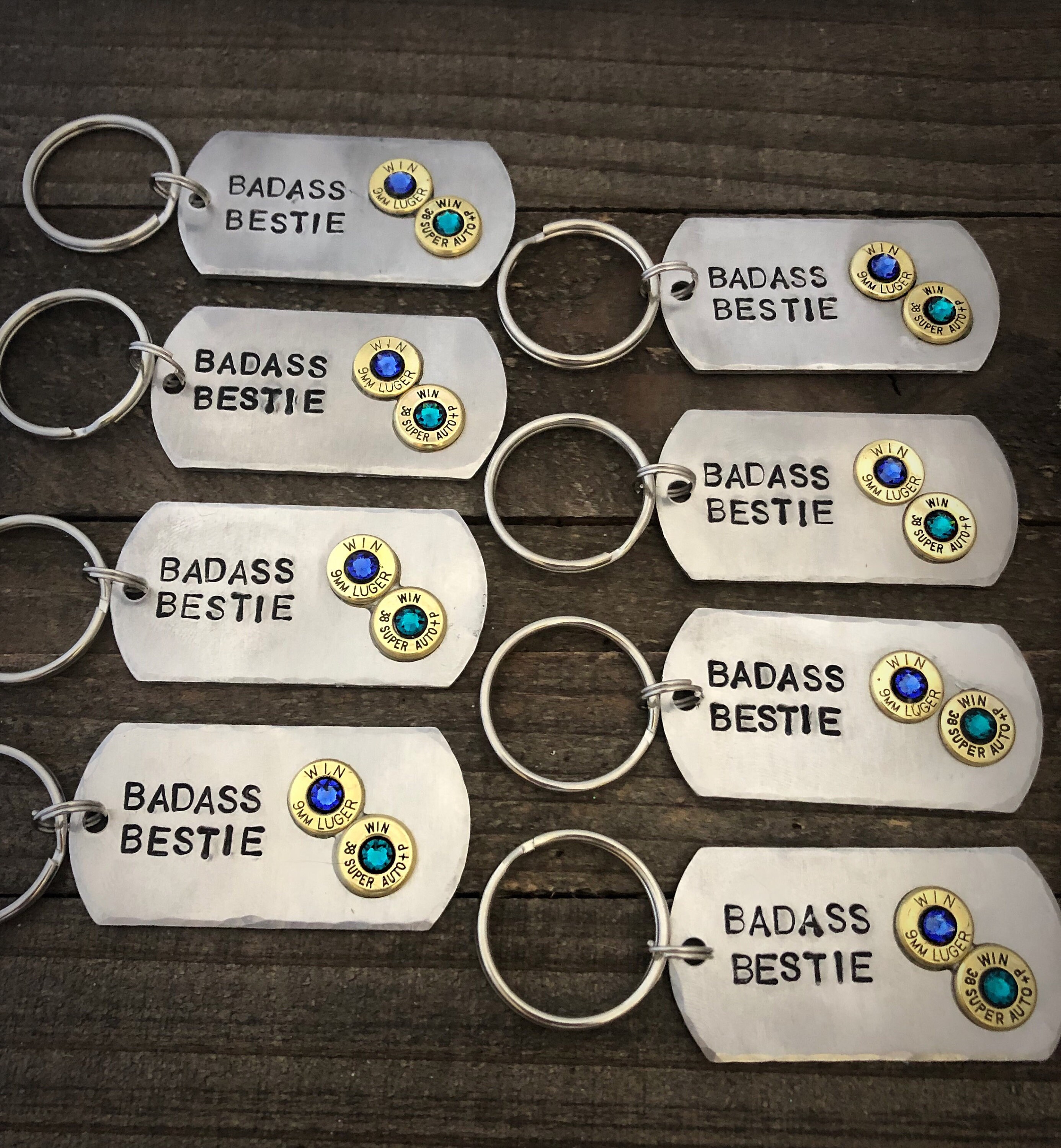 Handstamped keychain set handstamped keychain set | Etsy