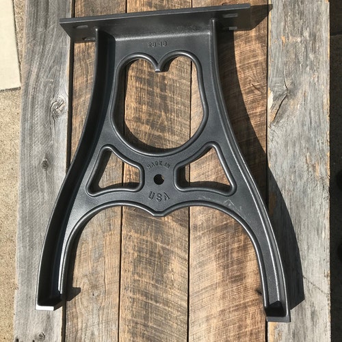28 Dining Height RUSTIC BLACK Cast Iron Legs Bases | Etsy
