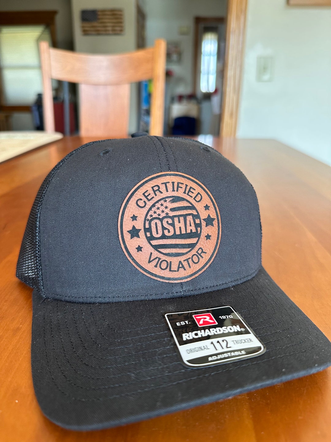 OSHA Violation Patch Hat. Black/black. Adj. - Etsy