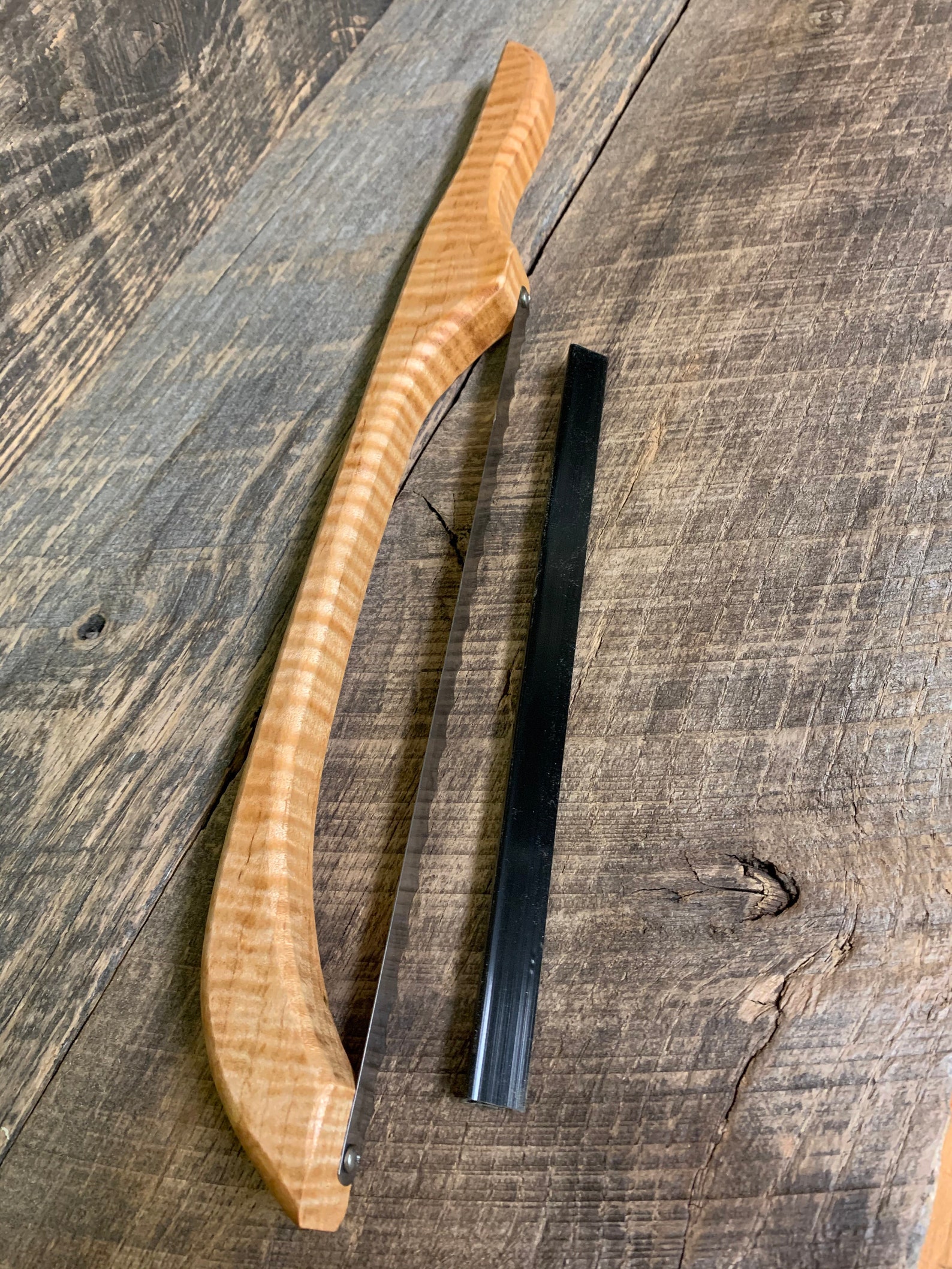 Curly Maple Bow Knife Bread knife Blade Cover Stainless | Etsy