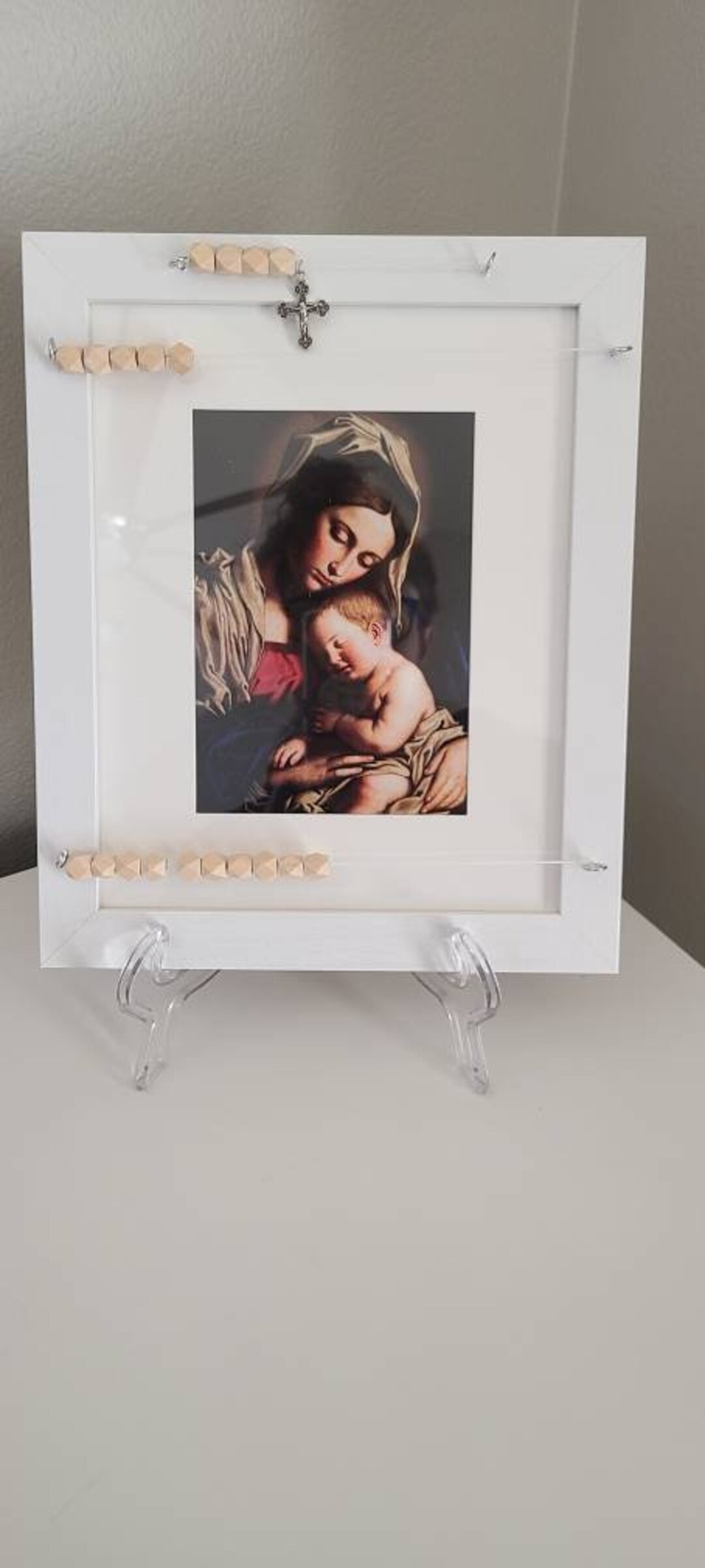 Framed Abacus Rosary: Kitchen Prayer Beads - Etsy