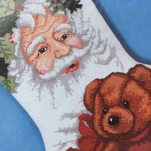 Santa Bear Stocking Kit Bucilla Victorian Santa Cross Stitch Kit ...
