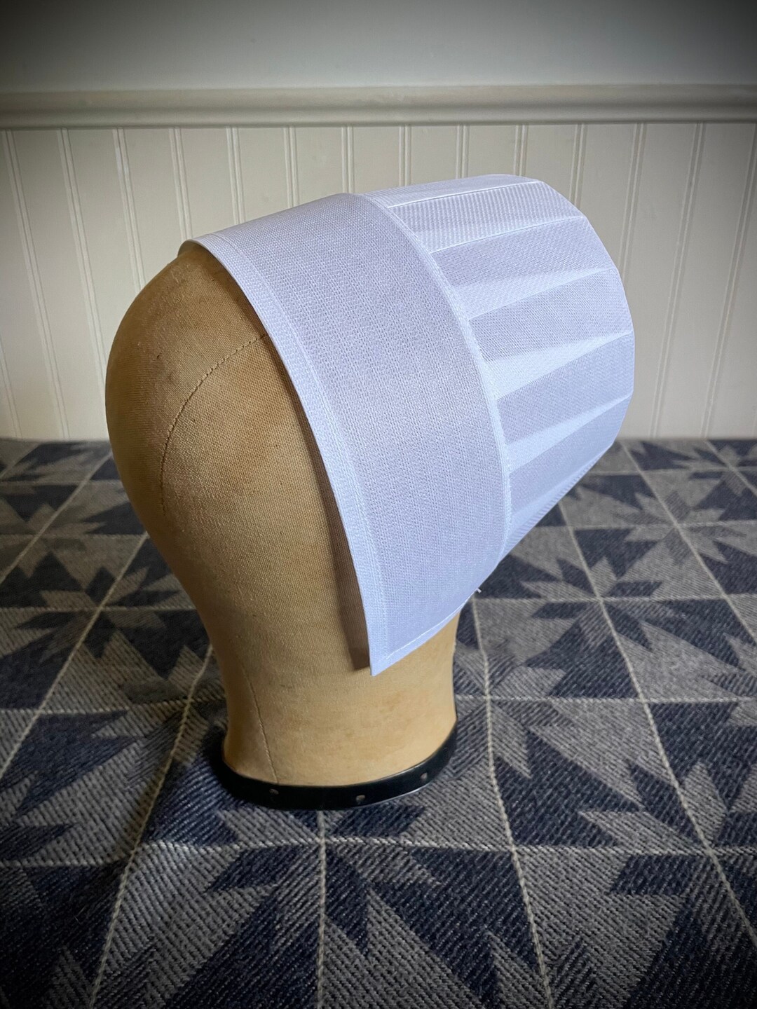 Amish Prayer Cap 16 Inch Women White Religious Head Covering Indiana ...