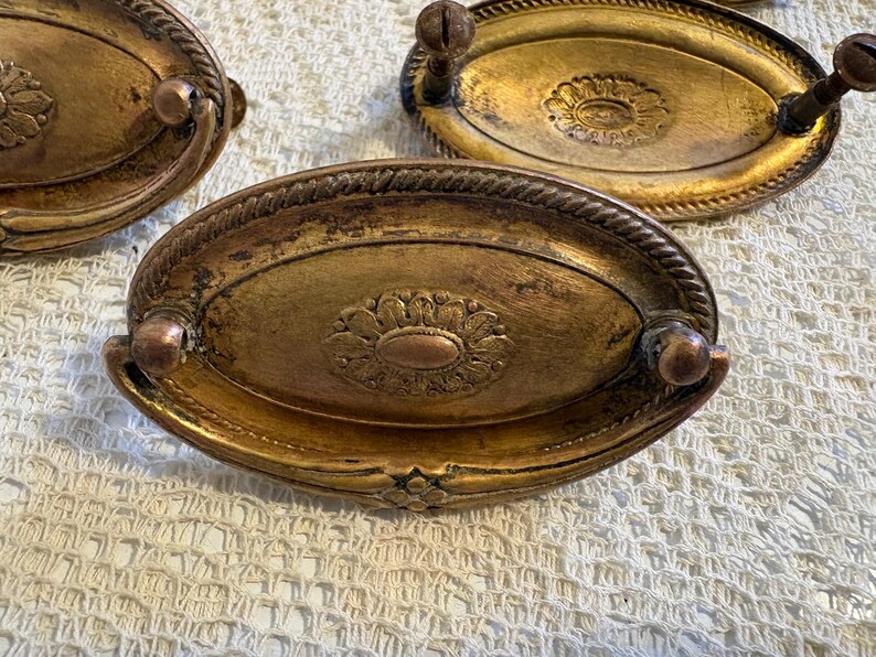 Set of 6 Antique Keebler Art Nouveau Dresser Drawer Handles ...