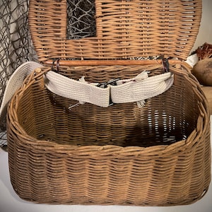 Wicker Fishing Creel - Antique Wicker Fishermans Trout Creel Decor ...