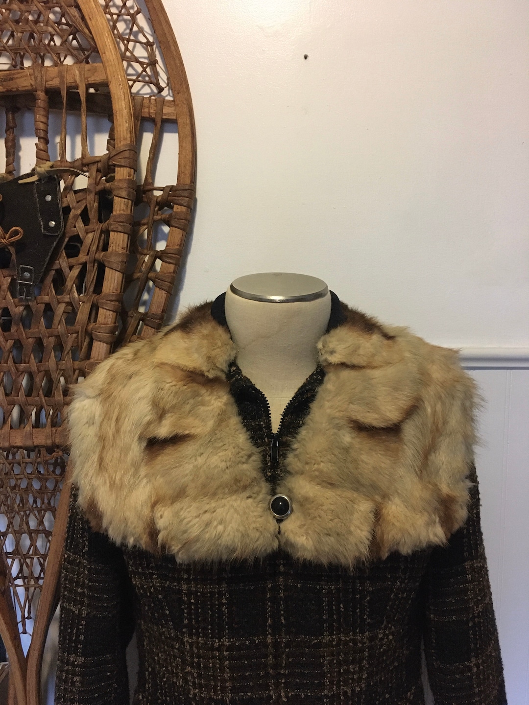 Fox Fur Collar Vintage Victorian Shrug Wedding Wrap Real Animal Skin ...