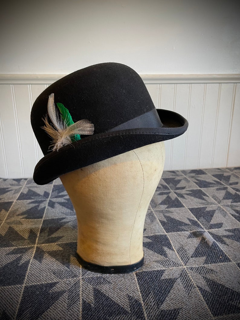 Reed Hill Bowler 6 1/2 Hat - Black Saddle Seat Apparel Hat - Victorian ...