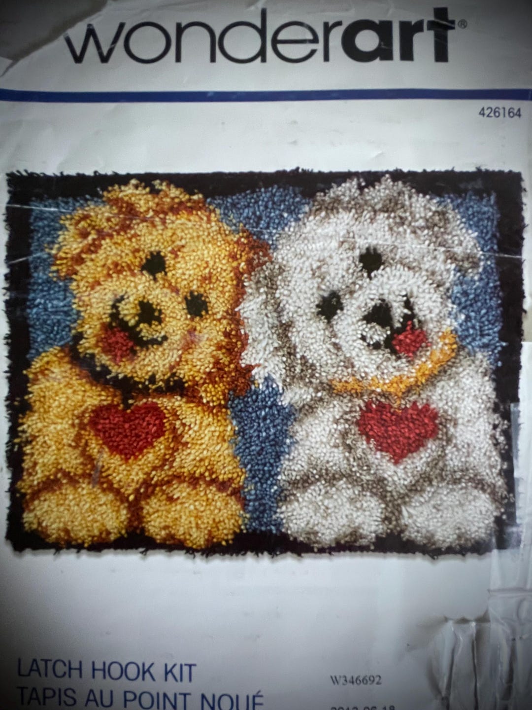 Latch Hook Rug Kit Shaggy Puppies - Caron Wonderart Pre-cut Rug Yarn ...