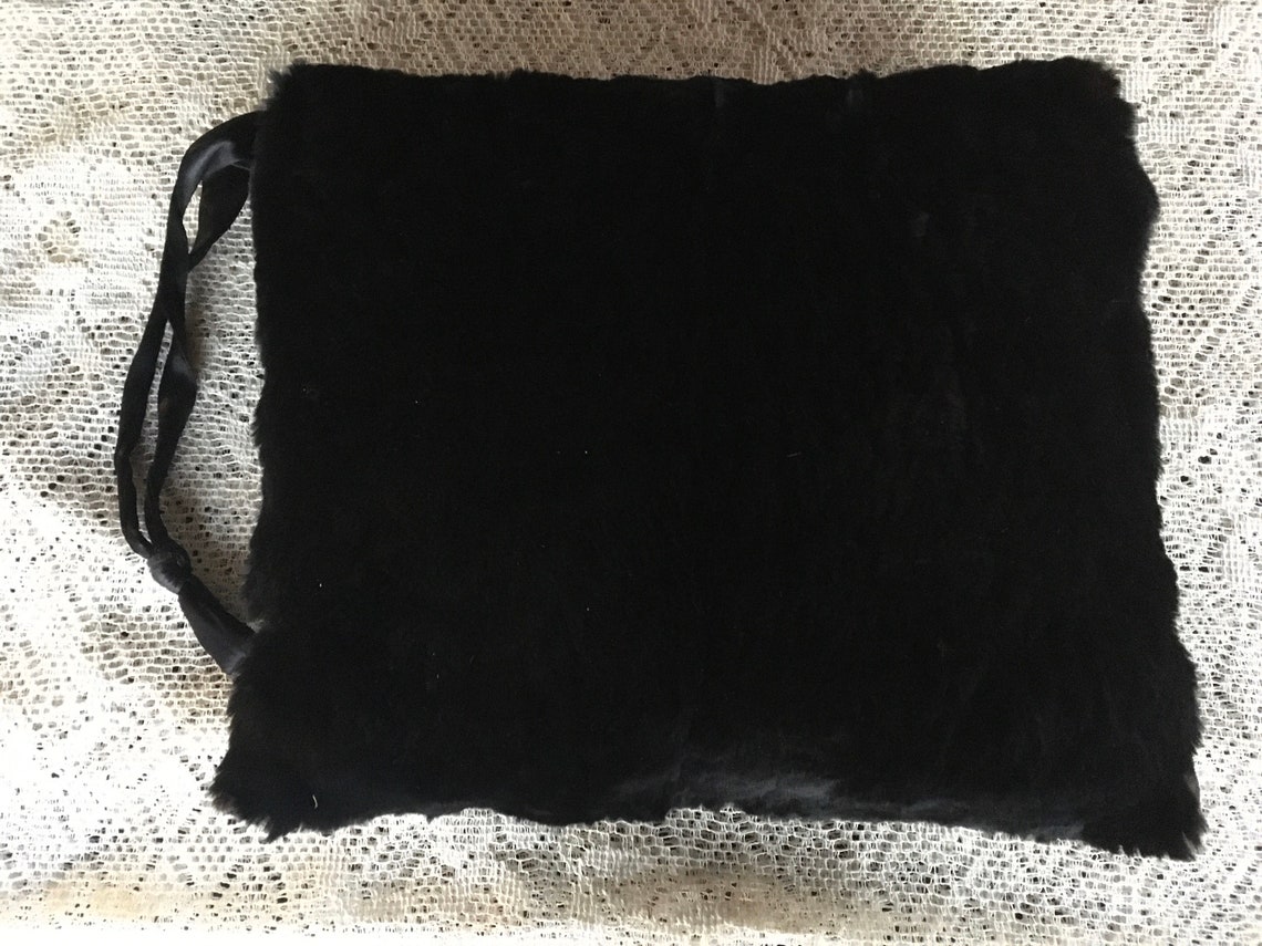 Mink Fur Muff Black Mink Hand Wrap Vintage Victorian Mink Muff | Etsy