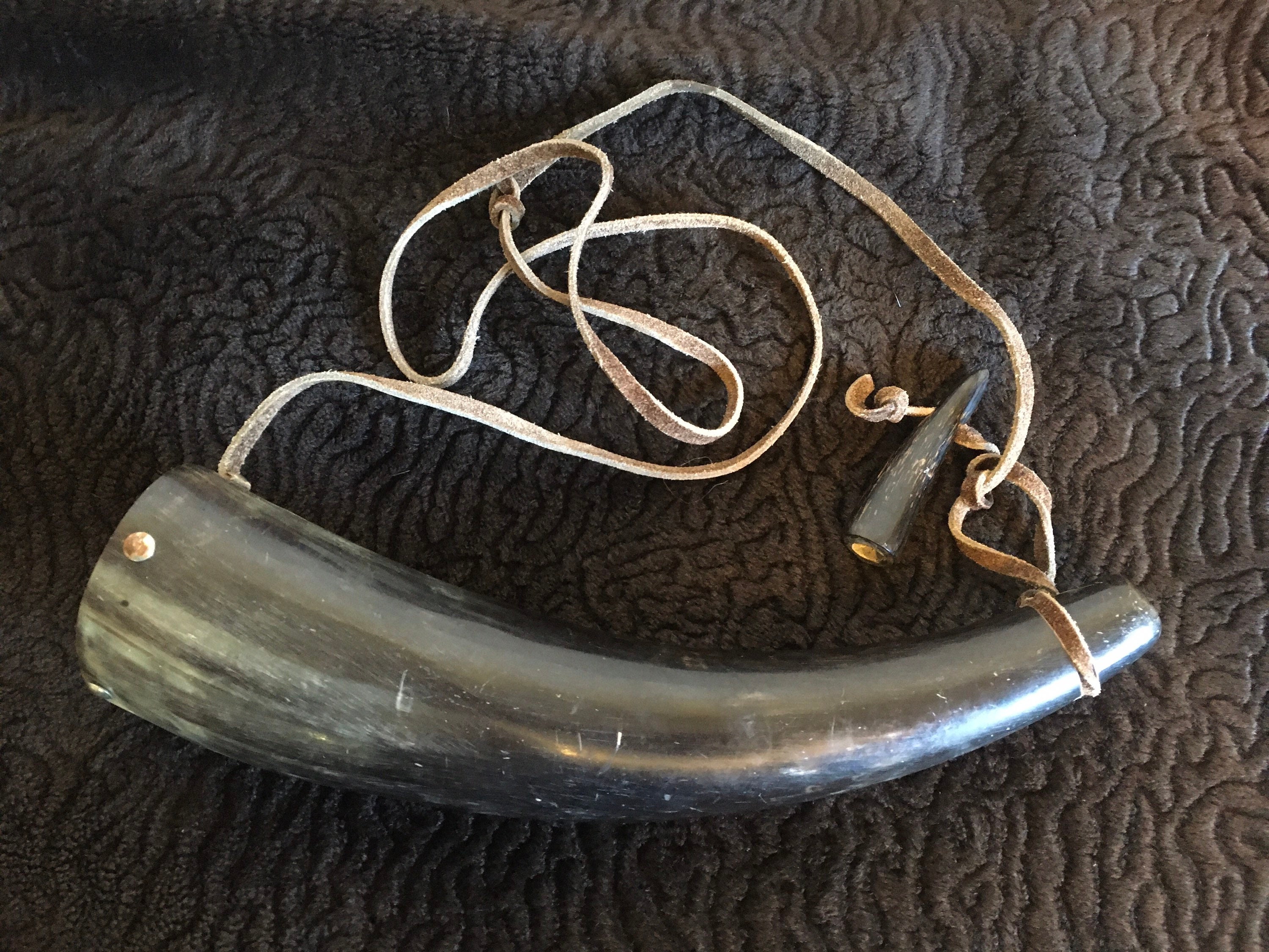 Black Powder Horn Shotgun Muzzle Loader Black Powder Horn | Etsy