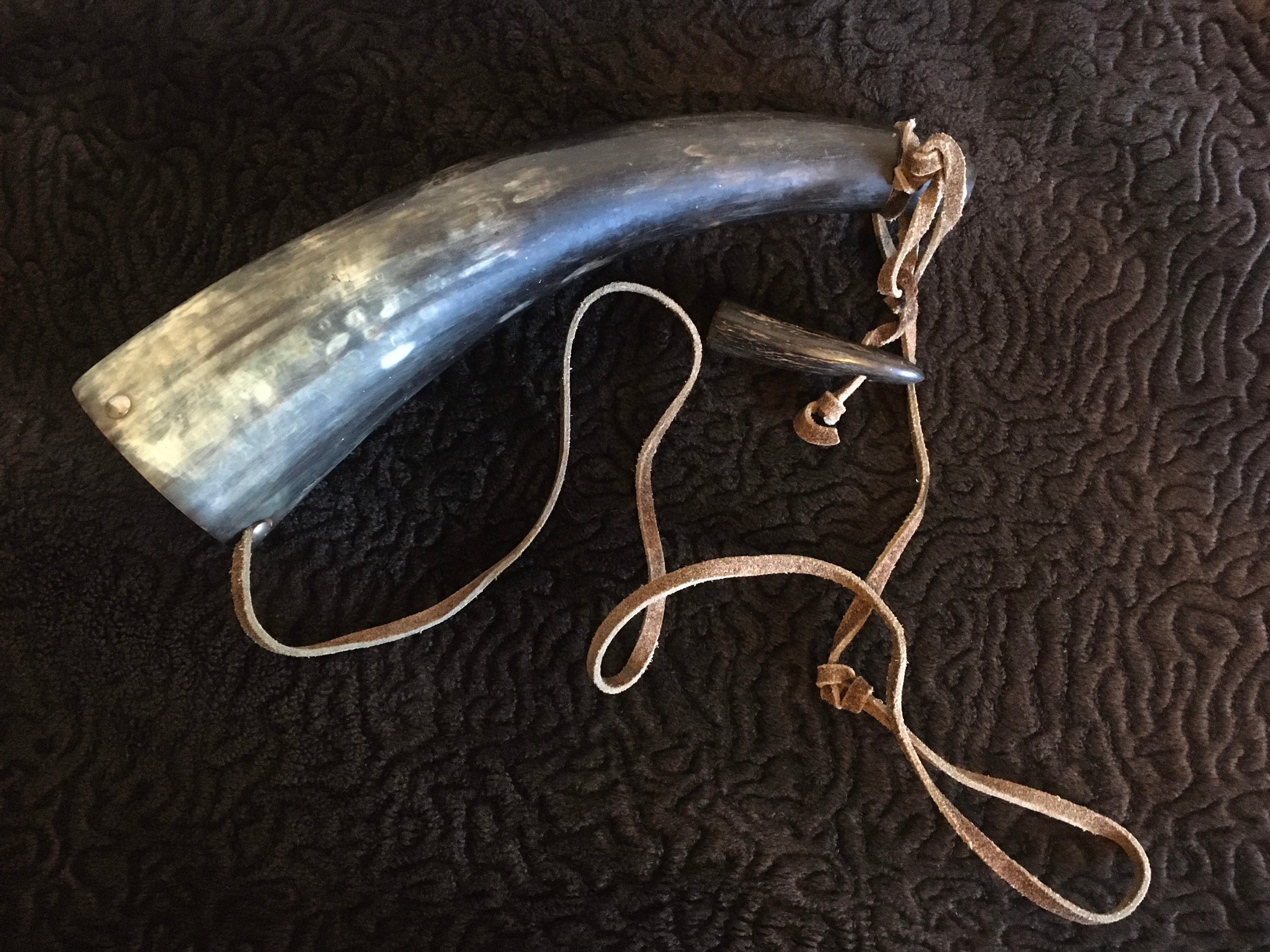 Black Powder Horn Shotgun Muzzle Loader Black Powder Horn | Etsy