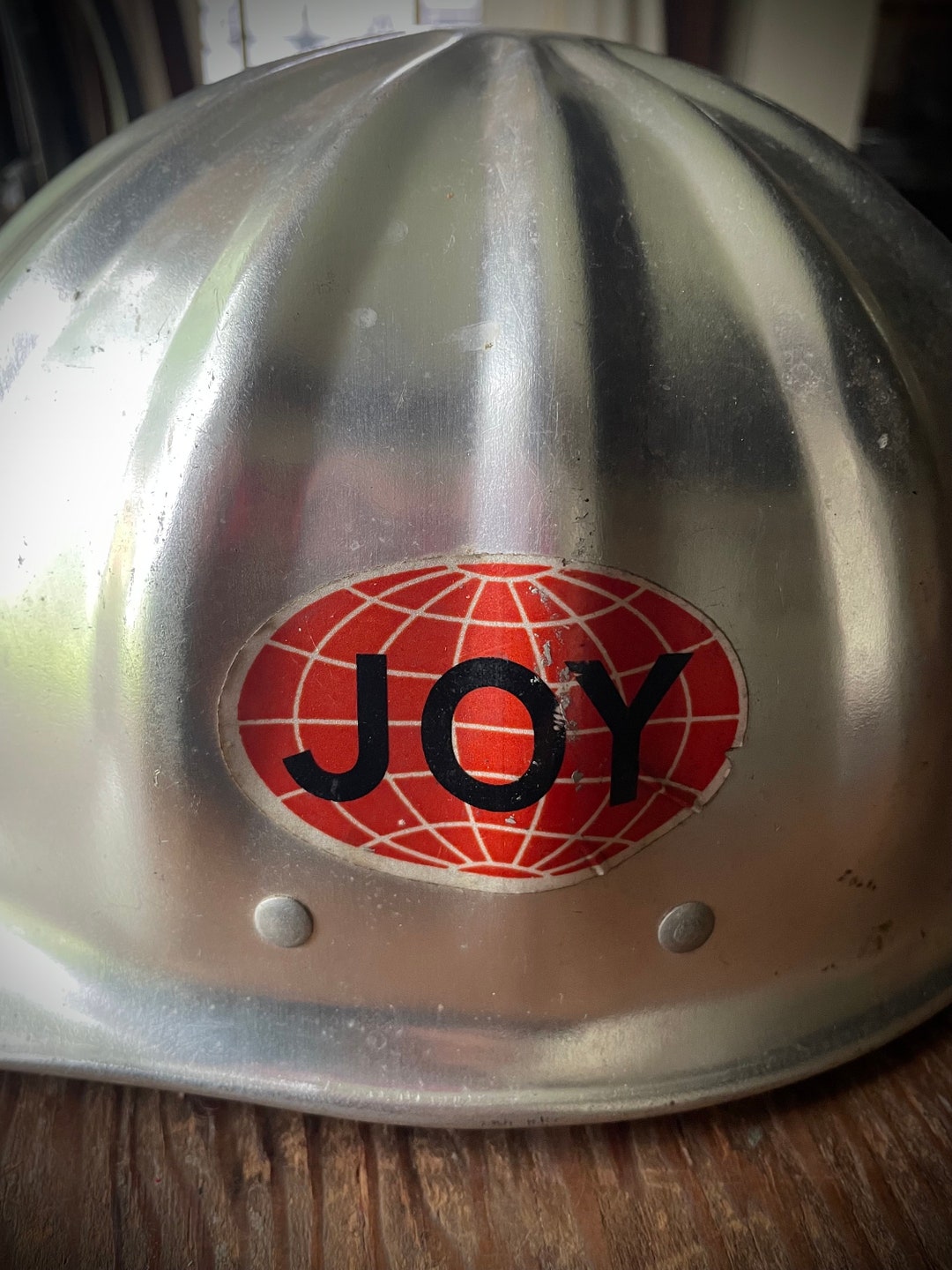 Aluminum Hard Hat Superlite Metal Hard Hat Joy Miners Sticker Consol ...