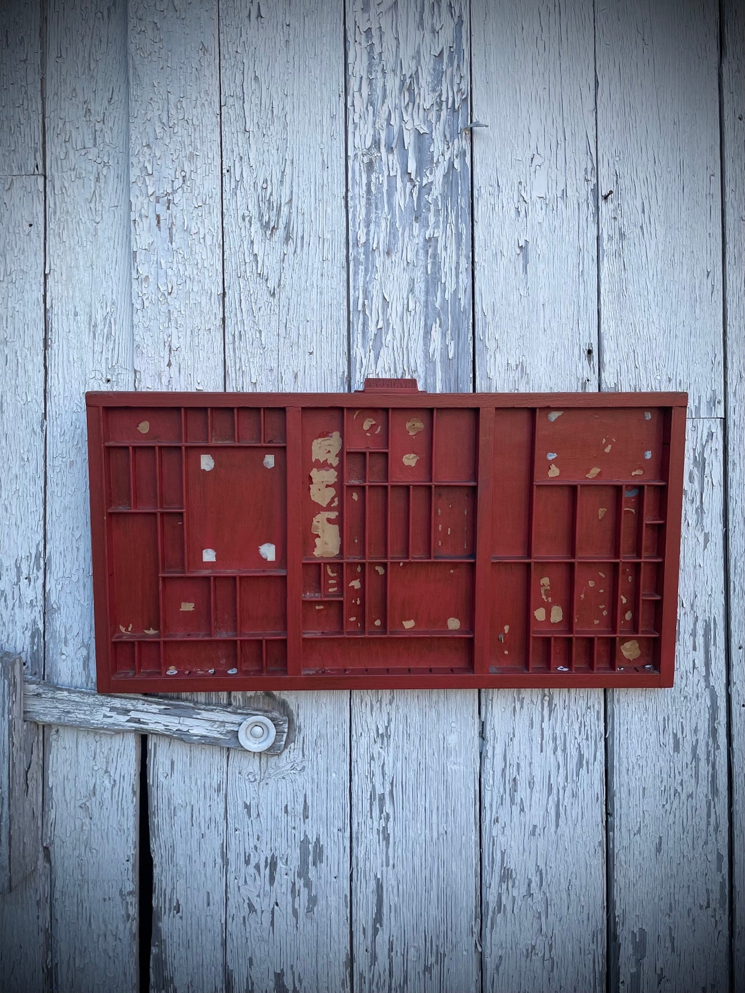 Letter Drawer Typeset Block Red Tray Hamilton Divided Shadow Box ...