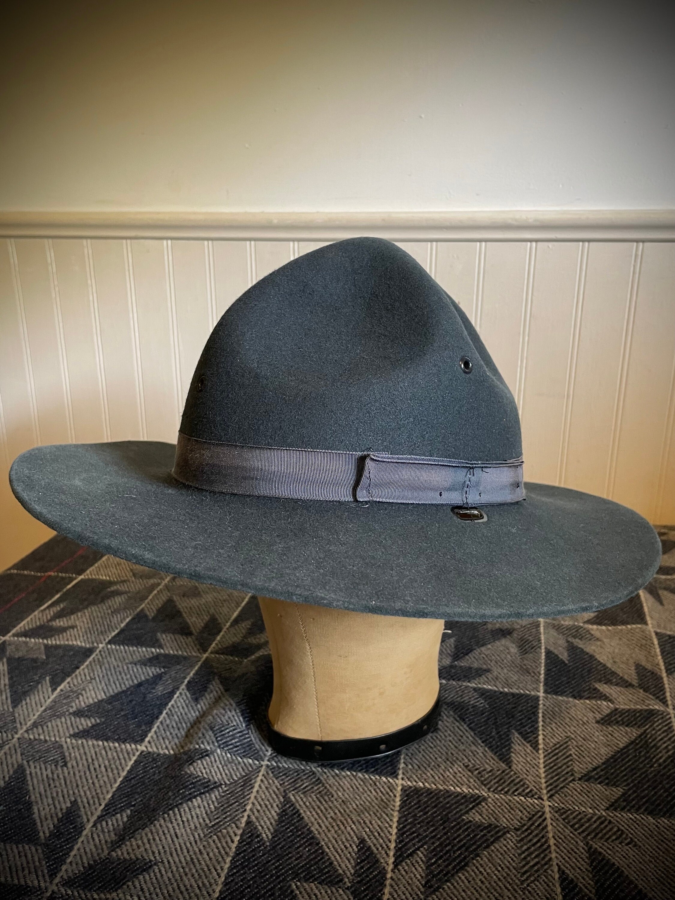 Vintage Stratton Boy Scout Campaign Hat – Military Drill Sergeant Style ...