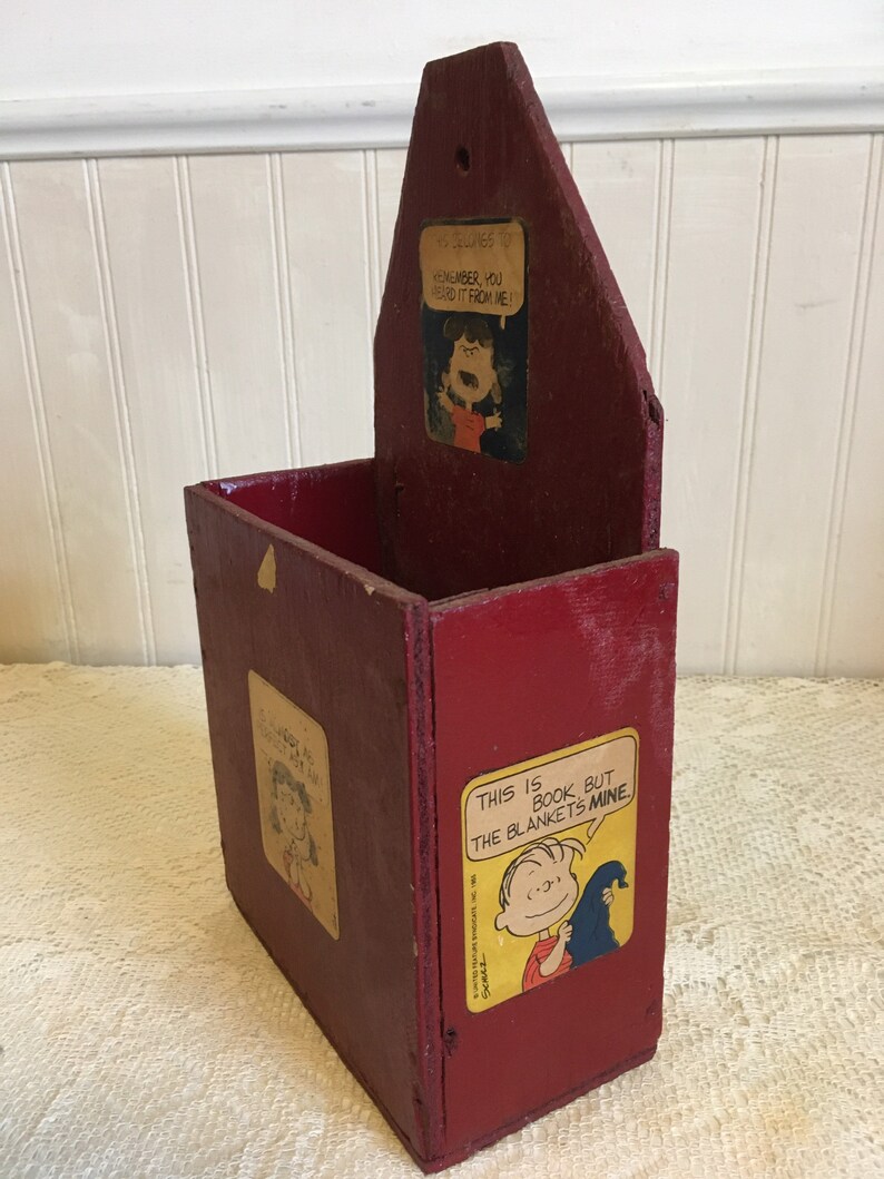 Red Snoopy Box Handmade Mailbox Lucy Linus Van Peld Sally - Etsy