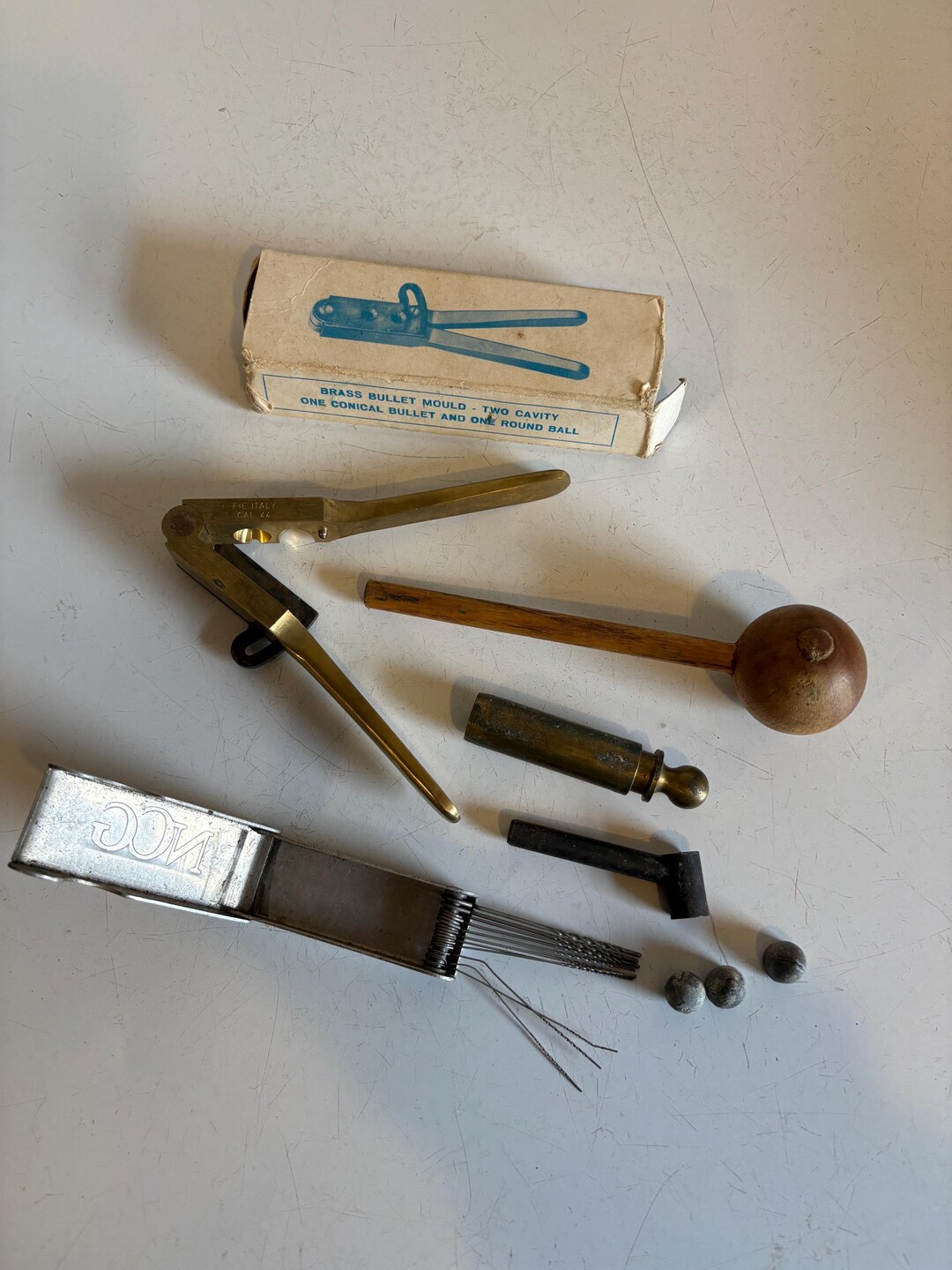 Brass Bullet Mold - Primitive Hunter Bullet Loader Tool - NCG Tip ...