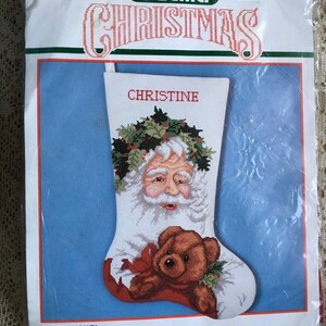 Santa Bear Stocking Kit Bucilla Victorian Santa Cross Stitch Kit ...