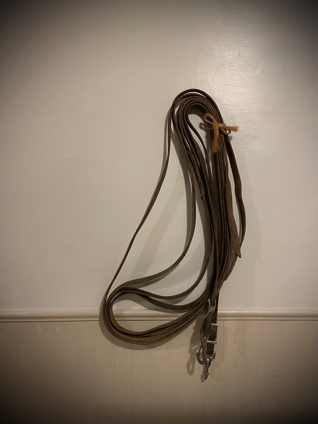 Horse Harness Rein Vintage 14' Wagon Pulling Reins Equine Tack Girth ...
