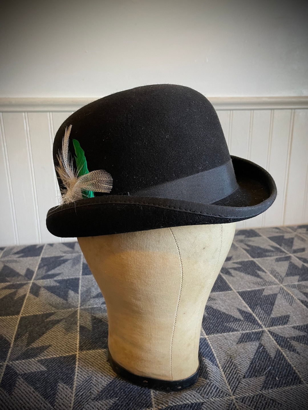 Reed Hill Bowler 6 1/2 Hat - Black Saddle Seat Apparel Hat - Victorian ...