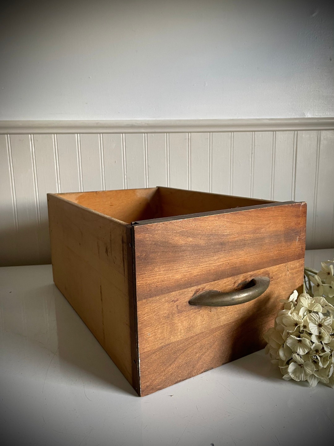Wooden Desk Drawer Wooden Box Mid-century Wedding Prop Box - Etsy
