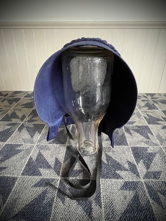 Blue Amish Bonnet Girl's Mennonite Hat - Hand Made Re… - Gem