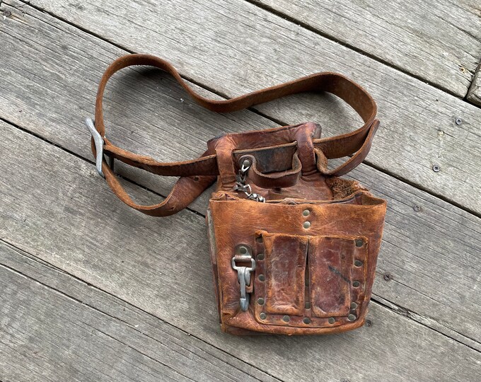 Klein Tool Pouch Belt 5164 Leather Electricians Belt Klein Leather Loop ...