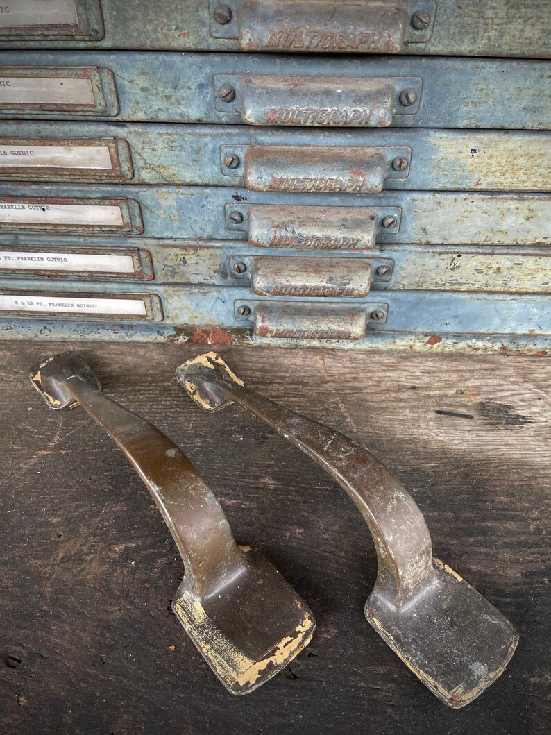 Brass Door Handle Tarnished Metal Traditional Door Hardware - Etsy