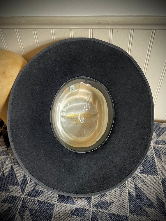 Amish Flying Eagle Hat 7 - Wide Brim Black Wool Fedor… - Gem