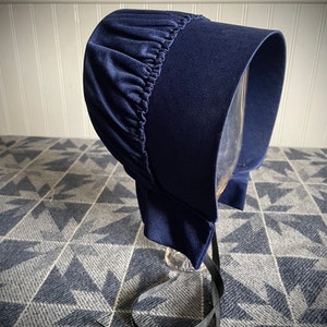 Blue Amish Bonnet Girl's Mennonite Hat - Hand Made Religious Blue ...