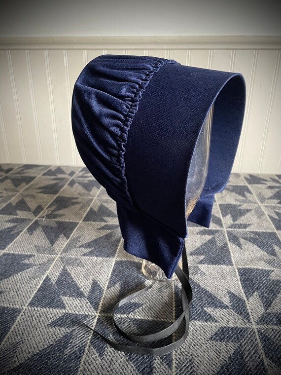 Blue Amish Bonnet Girl's Mennonite Hat - Hand Made Re… - Gem