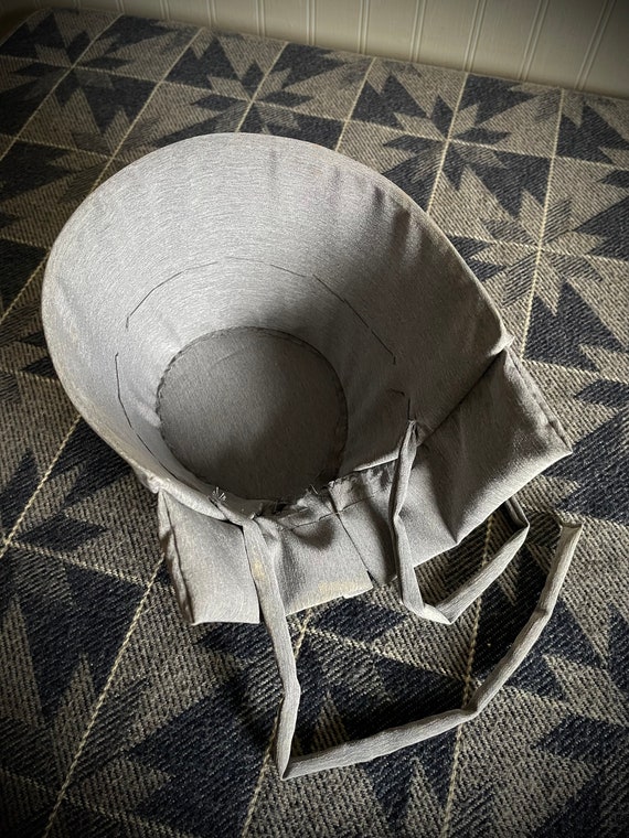 Handmade Gray Mennonite Girl's Bonnet - Amish Style C… - Gem