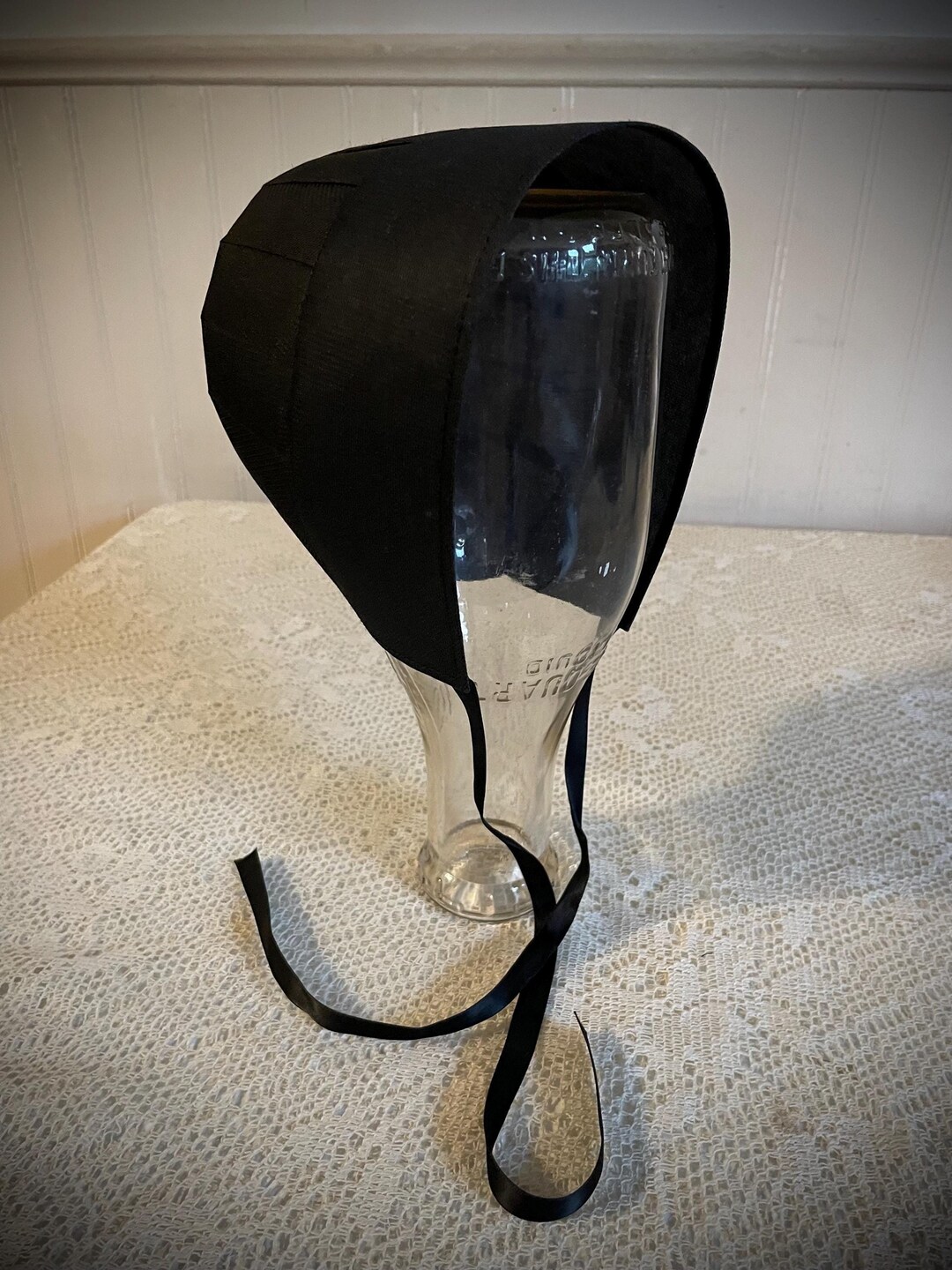 Black Amish Prayer Covering - Girls/ladies Black Religious Head ...