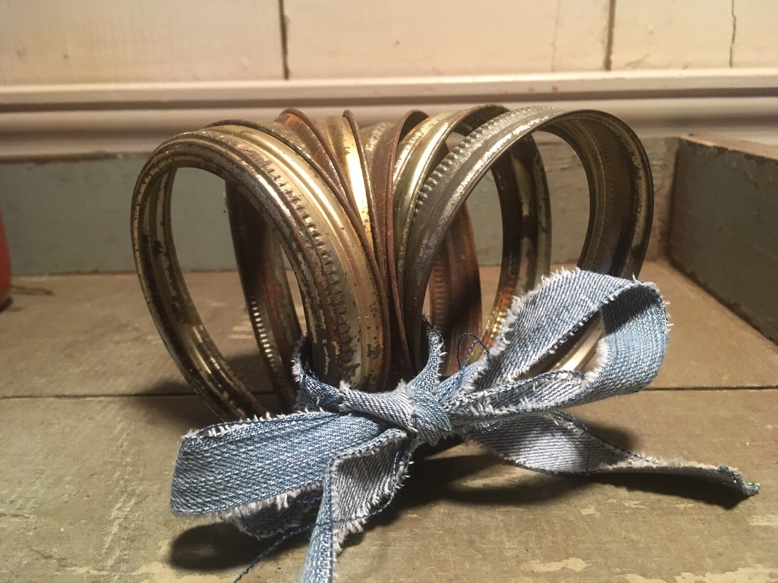 Canning Jar Wide Mouth Rings 6 Vintage Wide Mouth Size Mason Canning ...