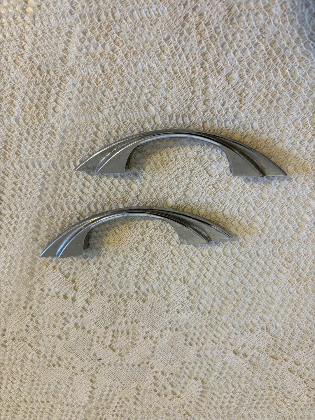 Hoosier Cabinet Chrome Drawer Pulls - Tool Box Handles - Silver ...