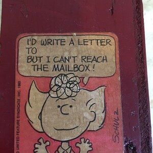 Red Snoopy Box Handmade Mailbox Lucy Linus Van Peld Sally - Etsy