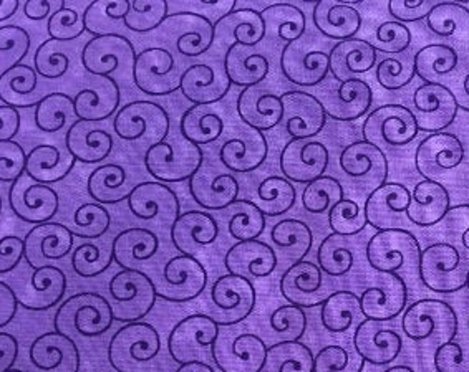 Purple Fabric by the Yard, Purple Swirl Fabric by the Yard, Purple ...