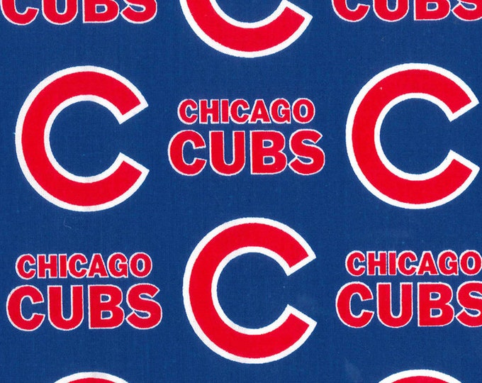 Chicago Cubs Fabric by the Yard, Cotton Chicago Cubs Fabric, Licensed ...