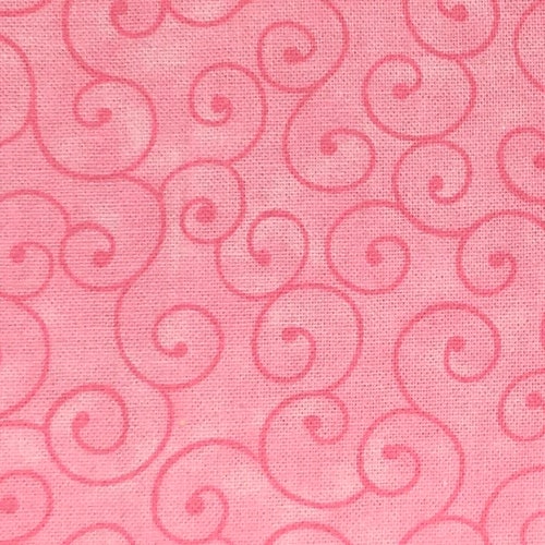 Pink Fabric by the Yard Pink Swirl Fabric Pink Cotton - Etsy