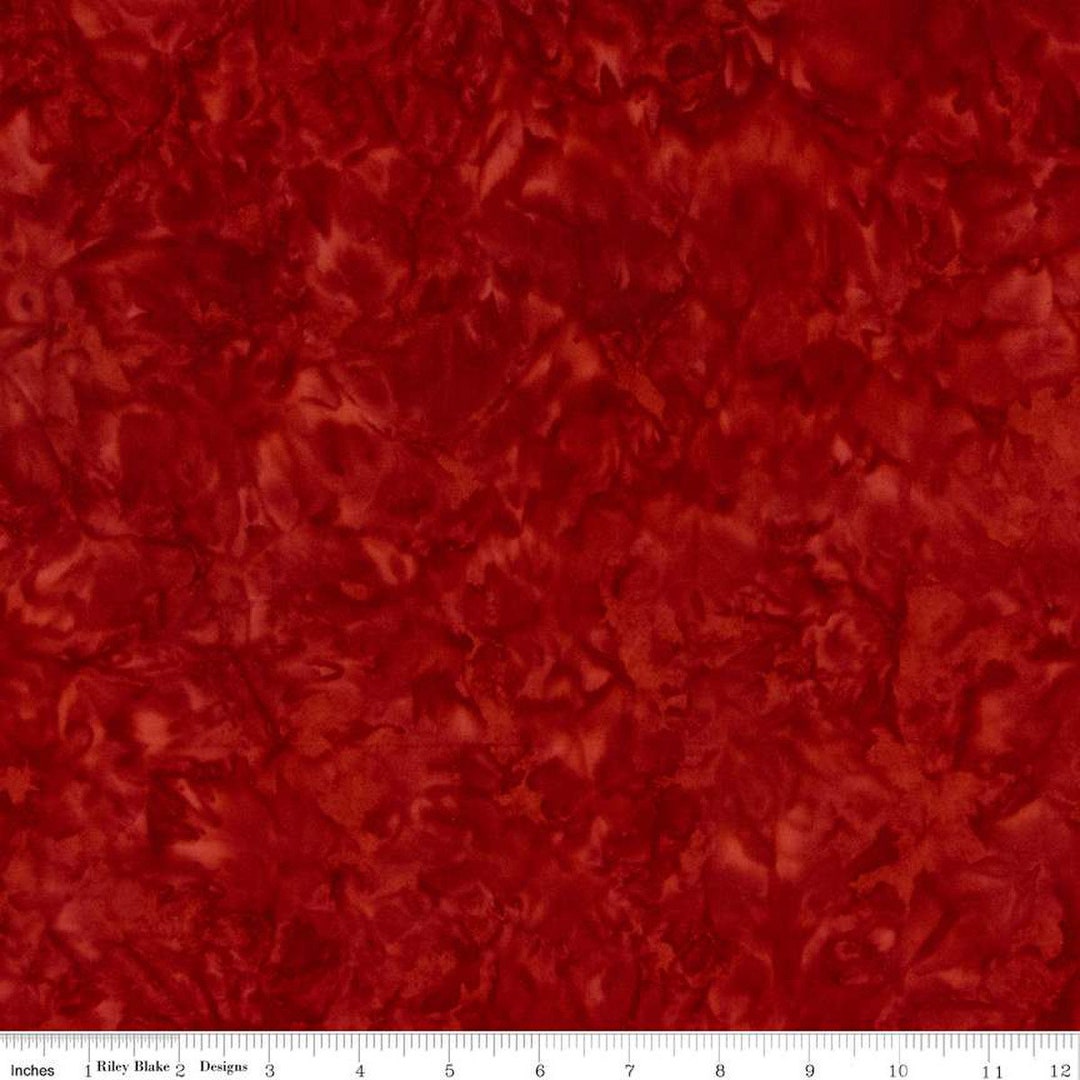 Red Batik Fabric by Riley Blake Expressions Line in Soft Red 1, Hand ...