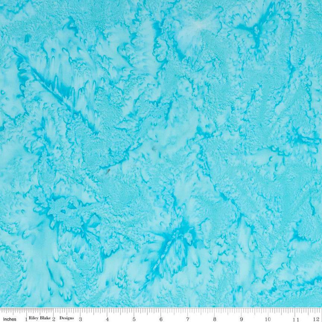 Aqua Batik Fabric by Riley Blake Expressions Line in Aqua, Hand Died ...