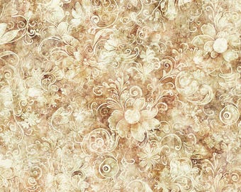 Tan and Brown Swirl Cotton Fabric by the Yard, #18146 - Etsy