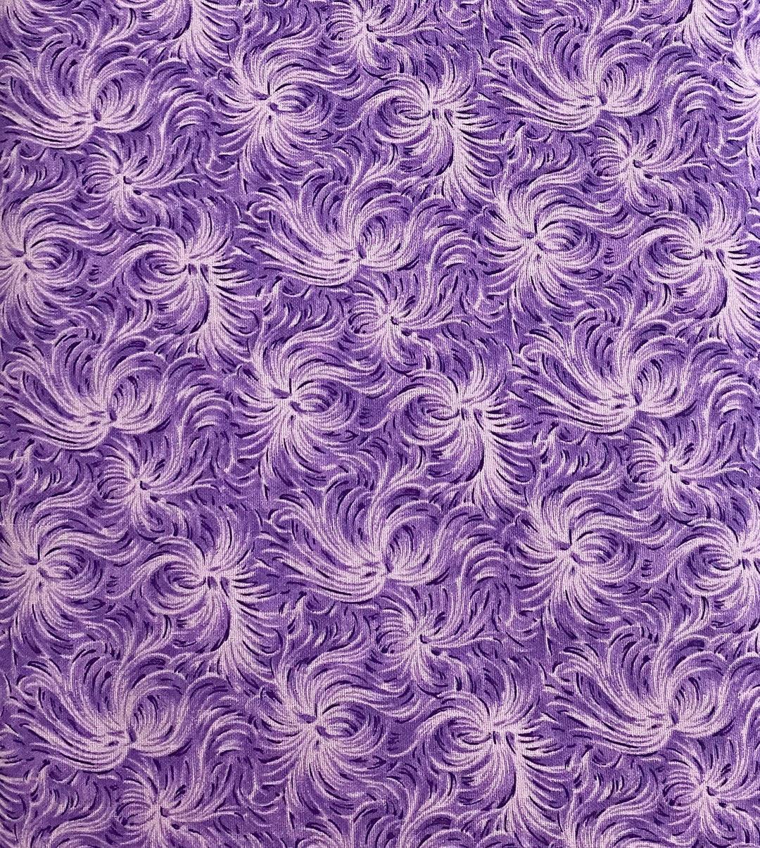 Lilac Fabric by the Yard, Lilac Calico Fabric, Lilac Fabric, Lavender ...
