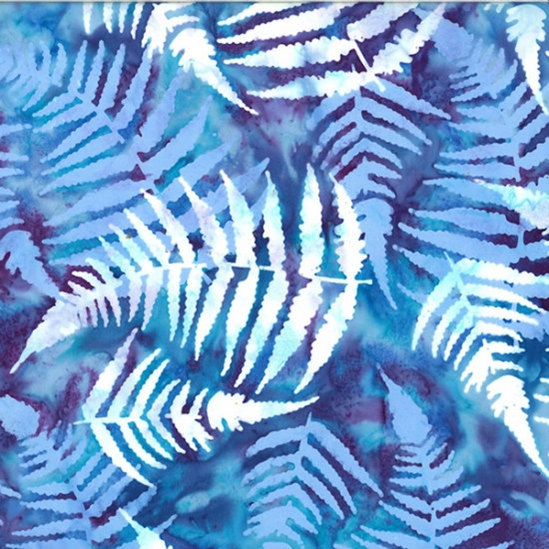 Blue Batik Fabric by the Yard by Hoffman Fabrics in Jewel, Blue Fabric ...