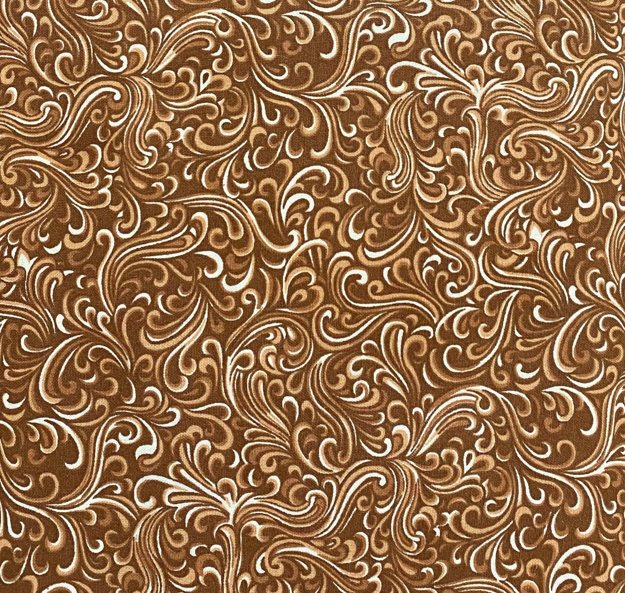 Brown Fabric by the Yard Brown Cotton Fabric Brown Fabric - Etsy