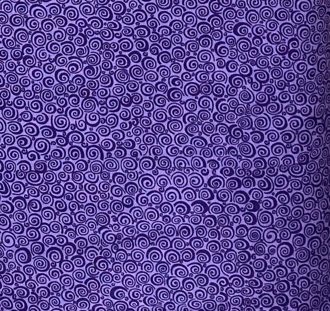Purple Fabric by the Yard, Purple Swirl Fabric by the Yard, Purple ...