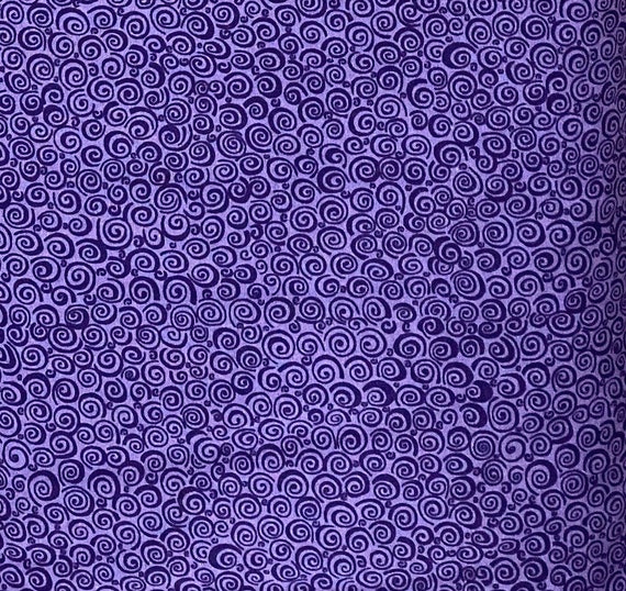 Purple Fabric by the Yard Purple Swirl Fabric by the Yard - Etsy
