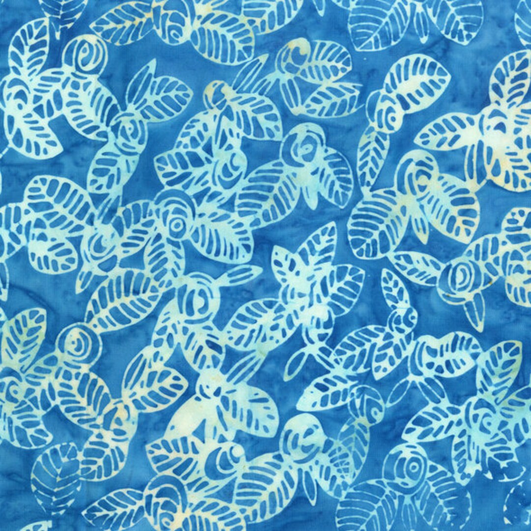 Blue Batik by the Yard From Anthology Batiks, Cornflower Blue Batik ...
